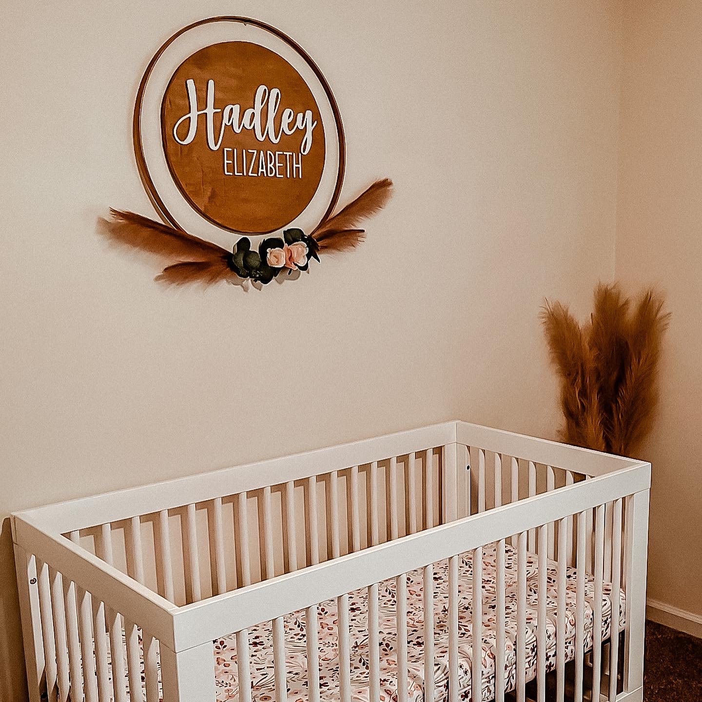 Simple 3D name round | Down Home Designs